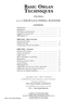Basic Organ Techniques - Organ Method Book — Jackman Music