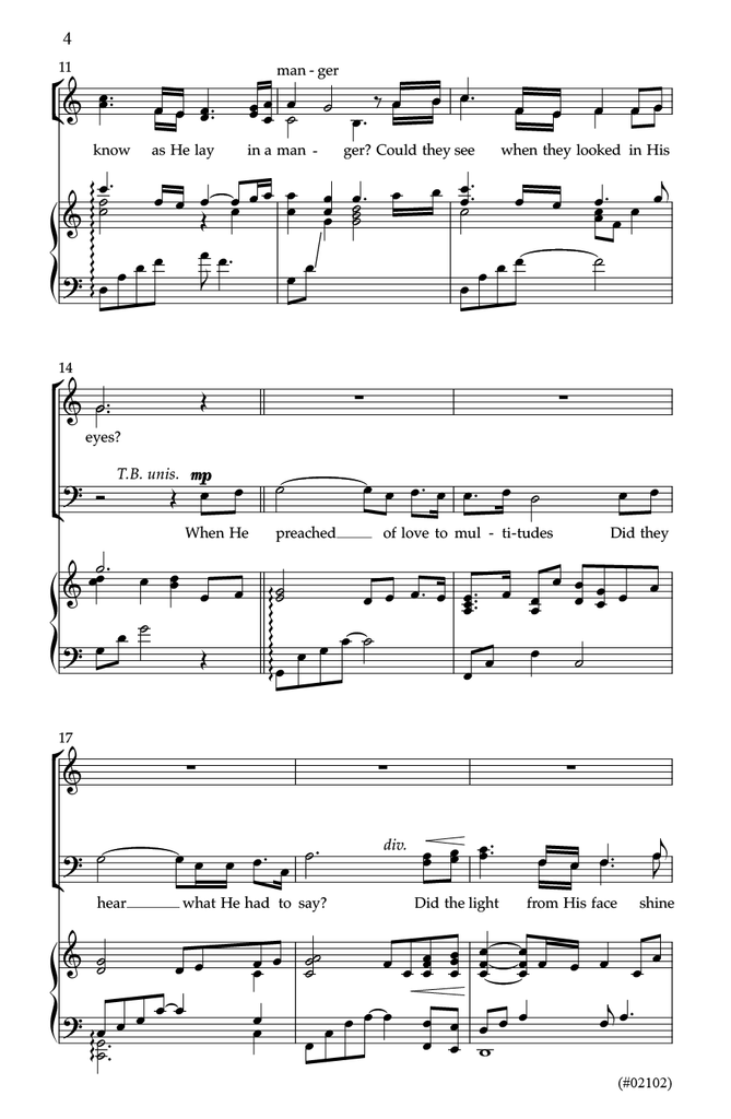 Did They Know? - SATB — Jackman Music