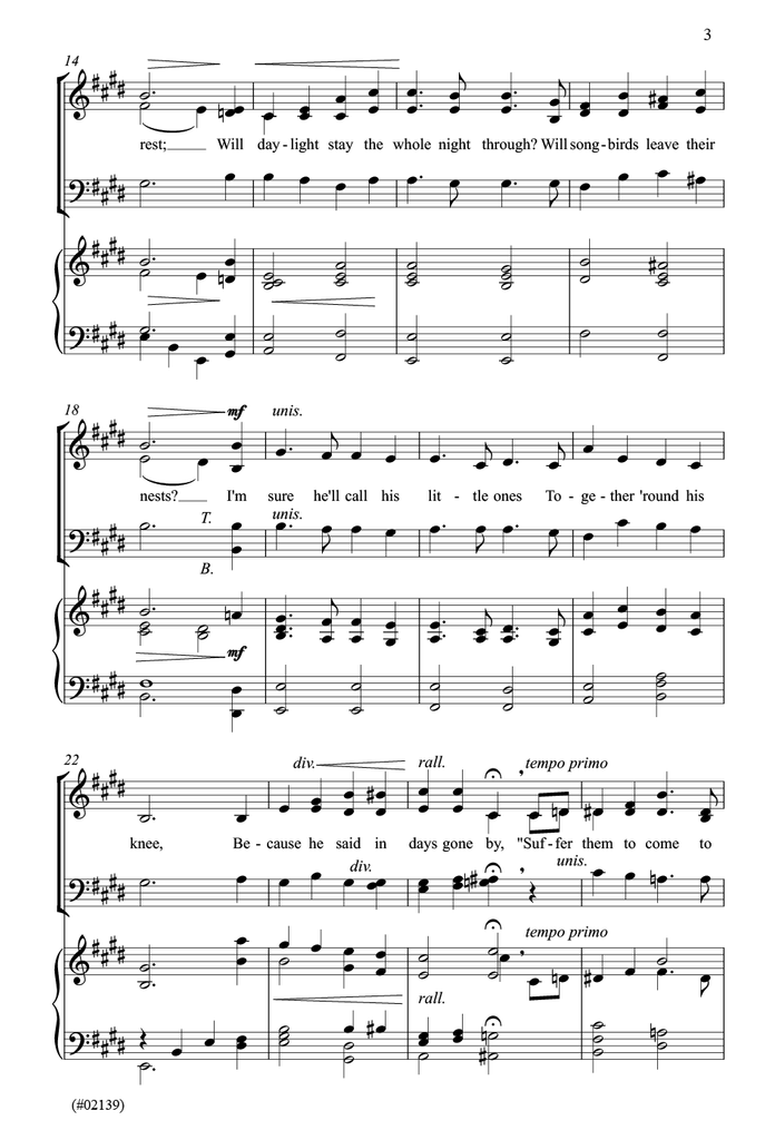When He Comes Again - SATB - Allen — Jackman Music