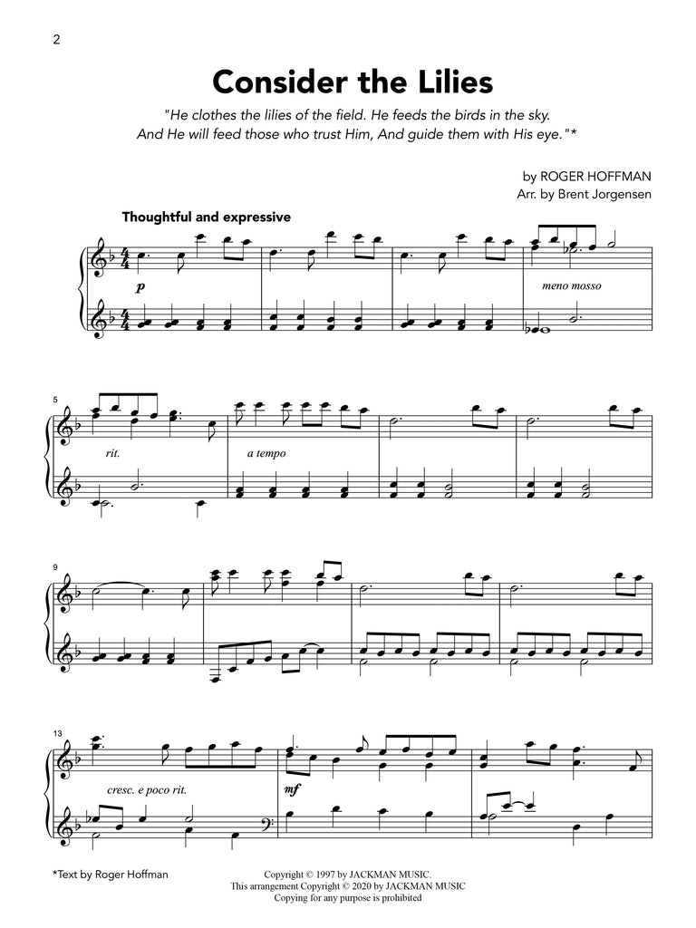 Lds Piano Solo Sheet Music