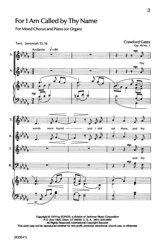 Satb Sheet Music
