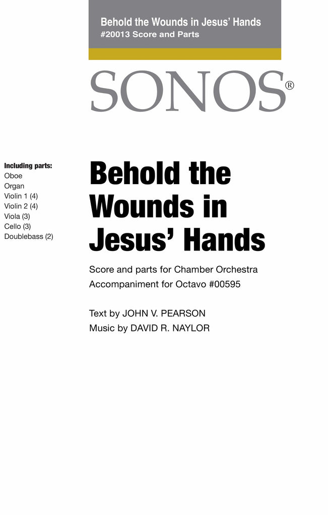 Behold the Wounds in Jesus' Hands - Orchestration — Jackman Music